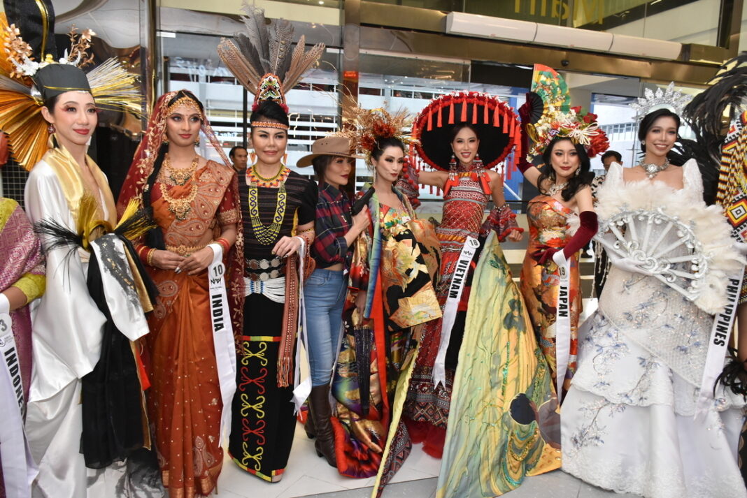 Miss & Mrs Global Asian 2024 national costume showcase at Atria